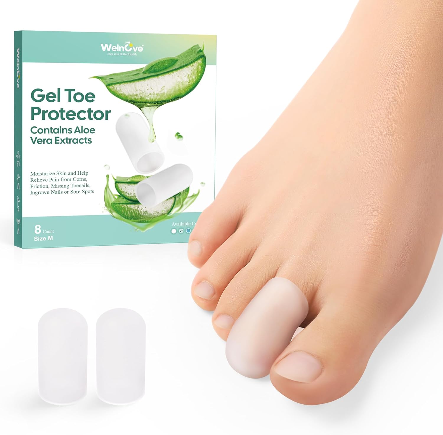 Silicone Toe Protector 8 Count Medium Size – WelnoveOfficial